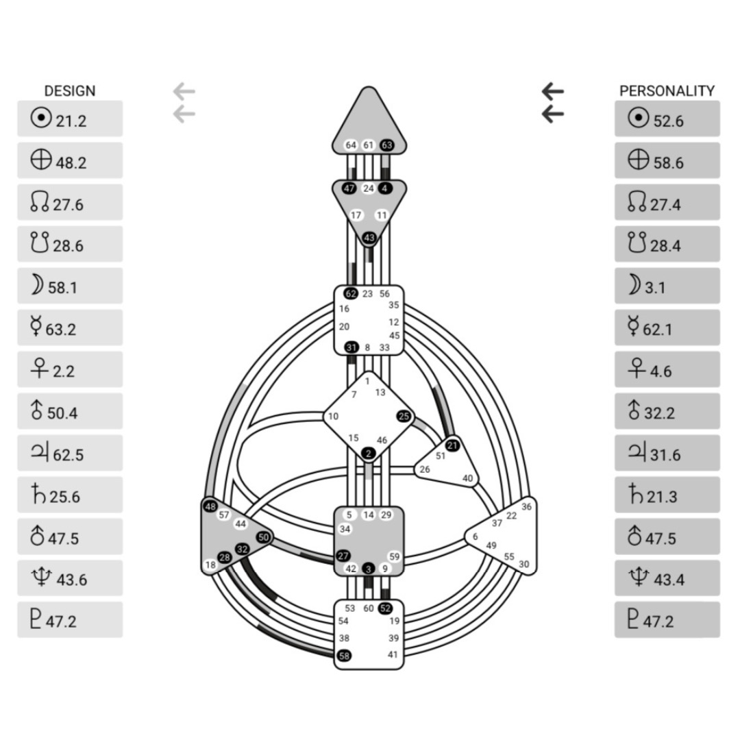 Pamela Anderson's Human Design - Blueprint